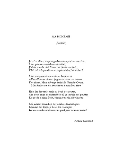 Rimbaud Ma Bohème Pdf