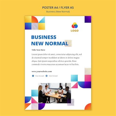 Free Psd Business New Normal Poster Template