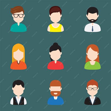 Premium Vector Set Of Flat Avatar Collection