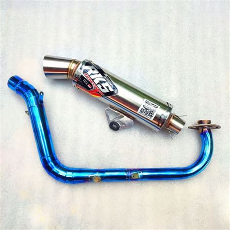 Jual KNALPOT SAMLONG ORIGINAL RKS LEHER BLUE MOON TITAN VARIO AEROX N