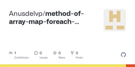 Github Anusdelvpmethod Of Array Map Foreach Reduce