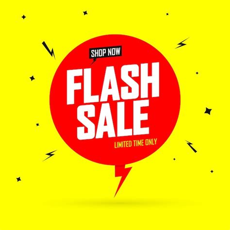 Premium Vector Flash Sale Speech Bubble Banner