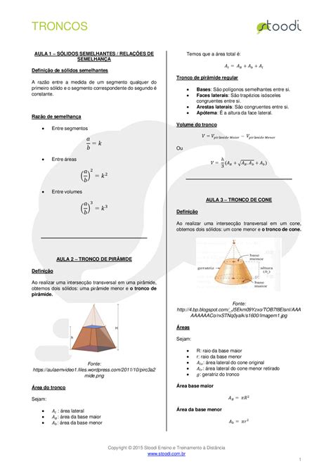 Resumos De Matemática Do Descomplica Matematica Troncos V02