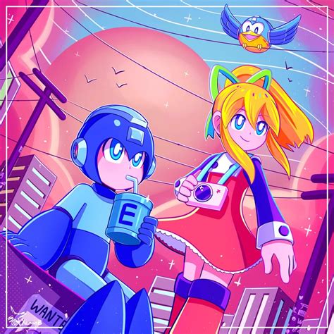 Roll Mega Man And Beat Mega Man And 1 More Drawn By Xenonxenonb
