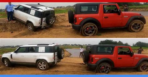Rs 15 Crore Land Rover Defender Gets Royally Stuck In Sand Mahindra
