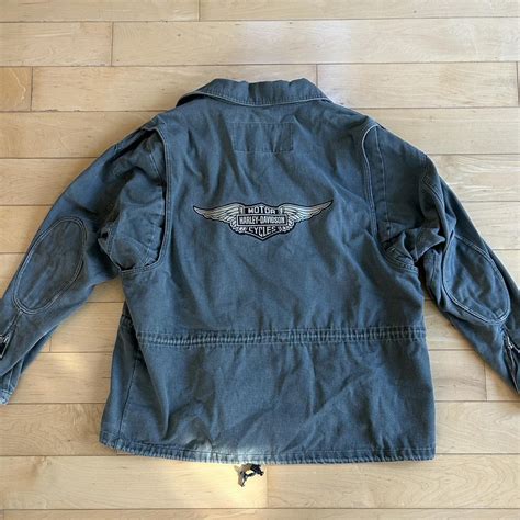 Vintage Harley Davidson Military Jacket Size L Depop
