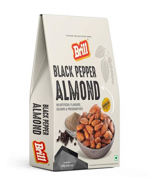 Brill Roasted Black Pepper Badam Almonds 250 G Jiomart