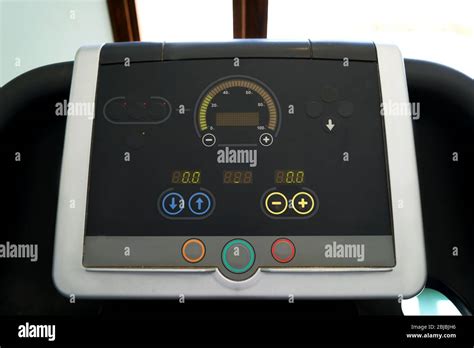 Treadmill Panel Closeup Stock Photo Alamy