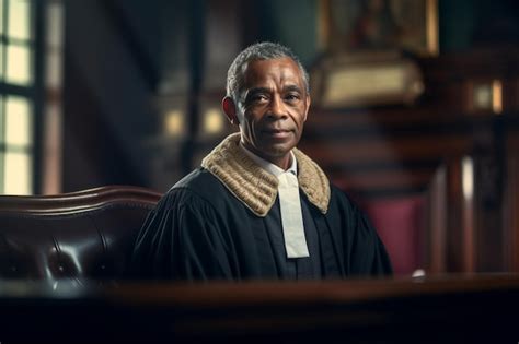 Premium Ai Image Male Judge In Court With Generative Ai