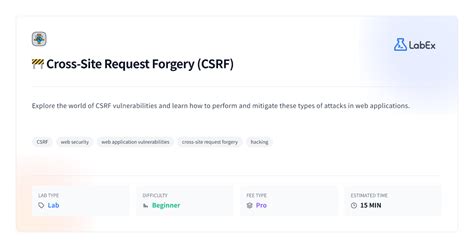 Mastering Cross Site Request Forgery Csrf Attacks Labex