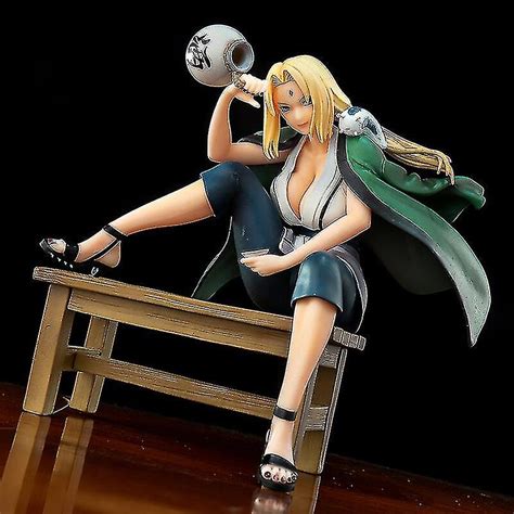 New Cm Anime Naruto Figure Shippuden Tsunade Action Figure Toy Drinking Tsunade Sitting