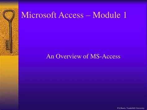 Ppt Microsoft Access A Comprehensive Overview Powerpoint