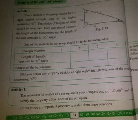 Activity Every Stadent In The Group Should Draw Aright Angled Triangle