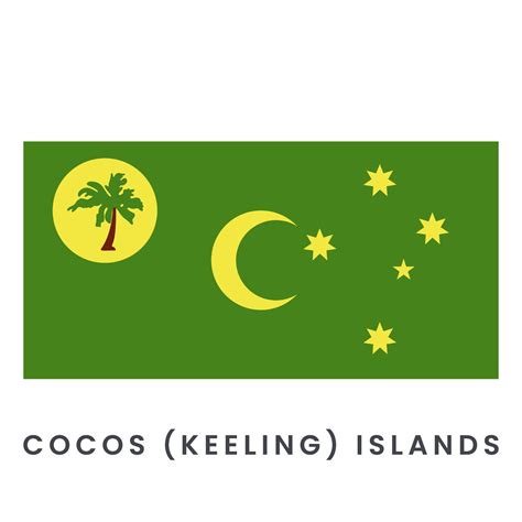 The National Flag Of Cocos Keeling Islands Isolated On White Background 40193645 Vector Art At