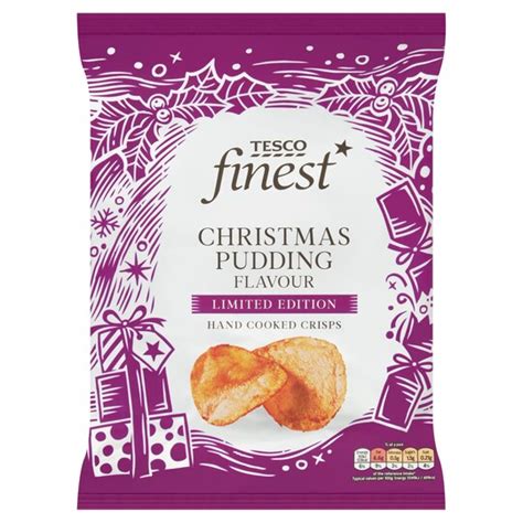 Tesco Finest Christmas Pudding Flavour Hand Cooked Crisps 150g Tesco