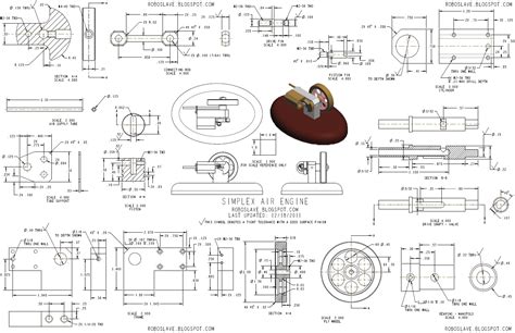 Roboslave Completed Simplex Air Engine Drawing