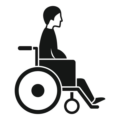 Man In Wheelchair Icon Simple Style 14701297 Vector Art At Vecteezy