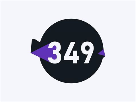 349 Number Logo Icon Design Vector Image Number Logo Icon Design