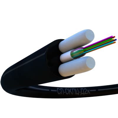 Подвесной круглый оптический кабель СЛ-ОКПЦ-Д2К (дроп / ftth кабель ...