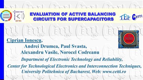 Evaluation Of Active Balancing Circuits For Supercapacitors