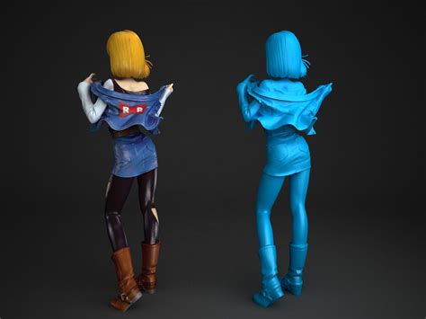 android no18 3d model 7 fbx obj unknown free3d