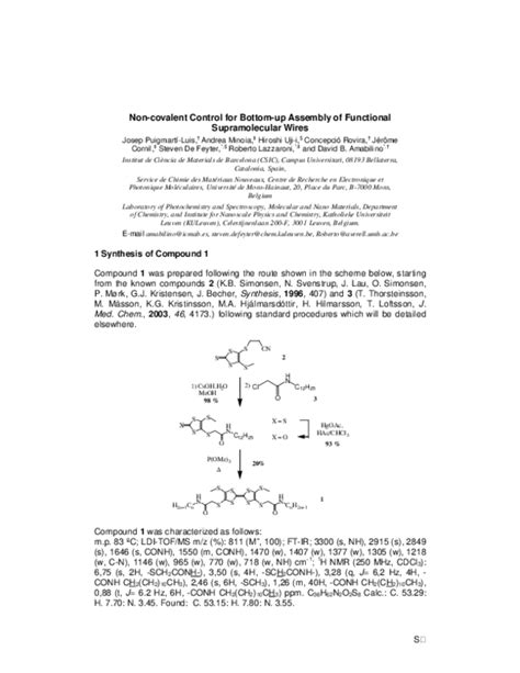 Pdf Noncovalent Control For Bottom Up Assembly Of Functional