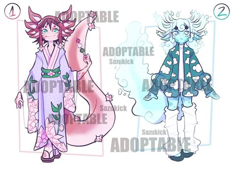 Closed Adopt Cute Axolotl Girls By Sazukick On Deviantart
