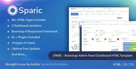Sparic Bootstrap Admin Panel Dashboard HTML Template