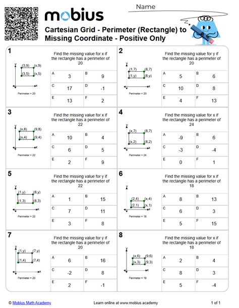 Cartesian Grid Perimeter Rectangle To Missing Coordinate Positive