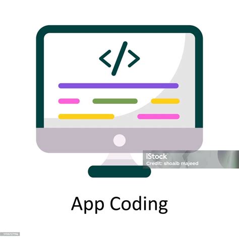 Vecteur De Codage Dapplication Illustration De Conception Dicône Plate Symbole Sur Fond Blanc