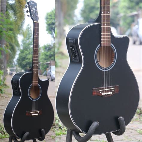 Jual Gitar Akustik Elektrik Taylor Tanem Besi Warna Hitam Dop Shopee