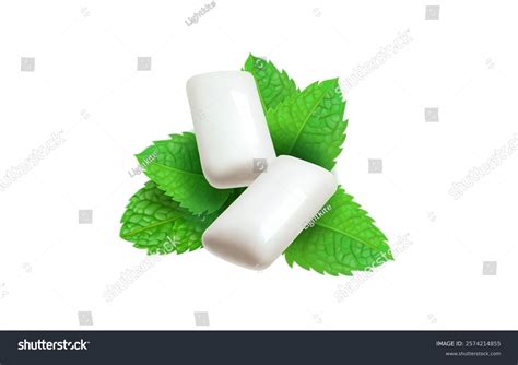 Realistic Pads Bubble Gum Mint Flavour Stock Vector Royalty Free 2574214855 Shutterstock