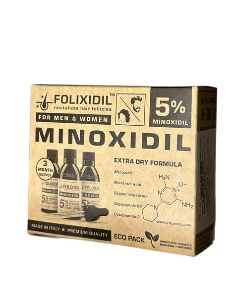 ᐉ Лосьйон Minoxidil Folixidil 5% (3 флакони) від Стаса Бороди