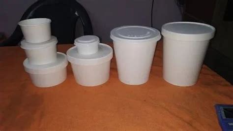 White Paper Food Containers For Packaging Size 250ml At Rs 4 10 One