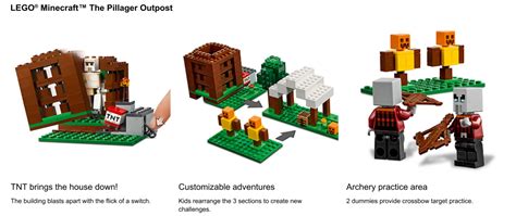 LEGO Minecraft: The Pillager Outpost Building Set (21159) Toys | Zavvi ...