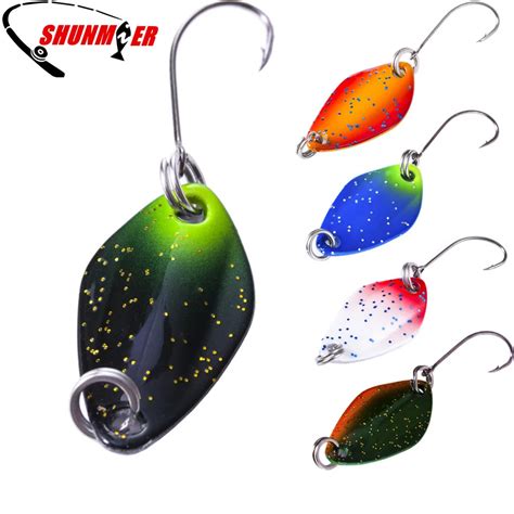 SUNMILE Multi Metal Spoon Fishing Lure For Trout Pike 5pc 1 2g 2g