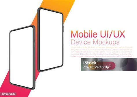 웹 디자인을위한 빨간색 배경에 모바일 Ui와 Ux 디자인 아이콘 앱 인터페이스 템플릿입니다 시점에 대한 스톡 벡터 아트 및 기타
