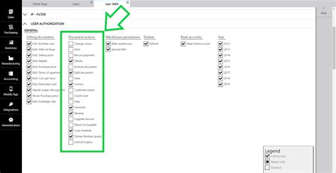 User Authorization Document Actions