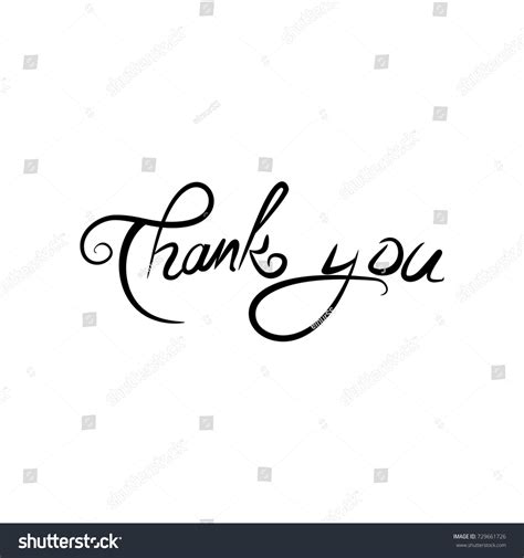 Thank You Vector Illustrationthank You Handwritten Stock Vector