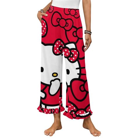 Hello Kitty Women Pajama Pants Comfy Pj Bottoms Soft Printed Lounge