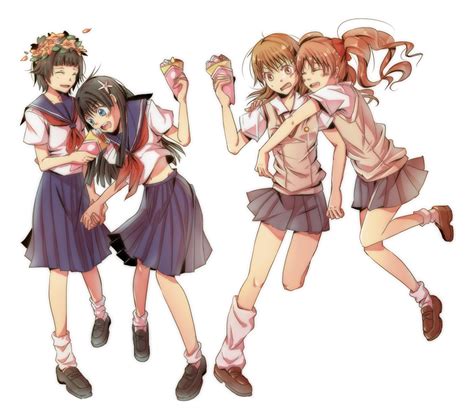Misaka Mikoto Shirai Kuroko Saten Ruiko And Uiharu Kazari Toaru