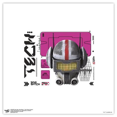Gallery Pops Star Wars Bad Batch Tech Clone Trooper Wall Art