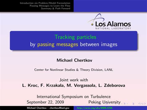 Pdf Tracking Particles By Passing Messages Between Images