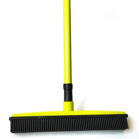 Rubber Broom Bristles Sweeper Squeegee Scratch Free Bristle Long Push