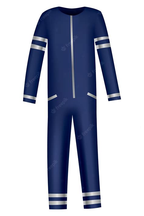 Premium Vector Workwear Uniform Element Blue Denim Overall Or