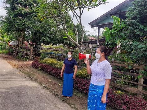 ကျိုက်ဒုံမြို့၌ ပိုးကရင်ဘာသာ၊ စကောကရင်ဘာသာ ၊မြန်မာဘာသာဖြင့် ကိုဗစ် ၁၉