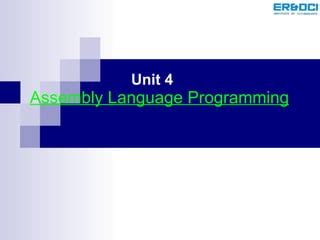 Assembly Language Programming Unit PPT