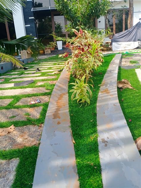 Curly PP Landscape Grass Artificial 30 Mm For Garden At Rs 55 Sq Ft In