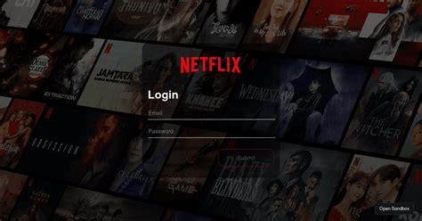 Netflix Login Codesandbox