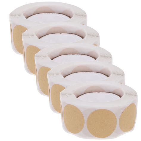 5 Rolls Of Colored Dot Stickers Round Label Sticker Round